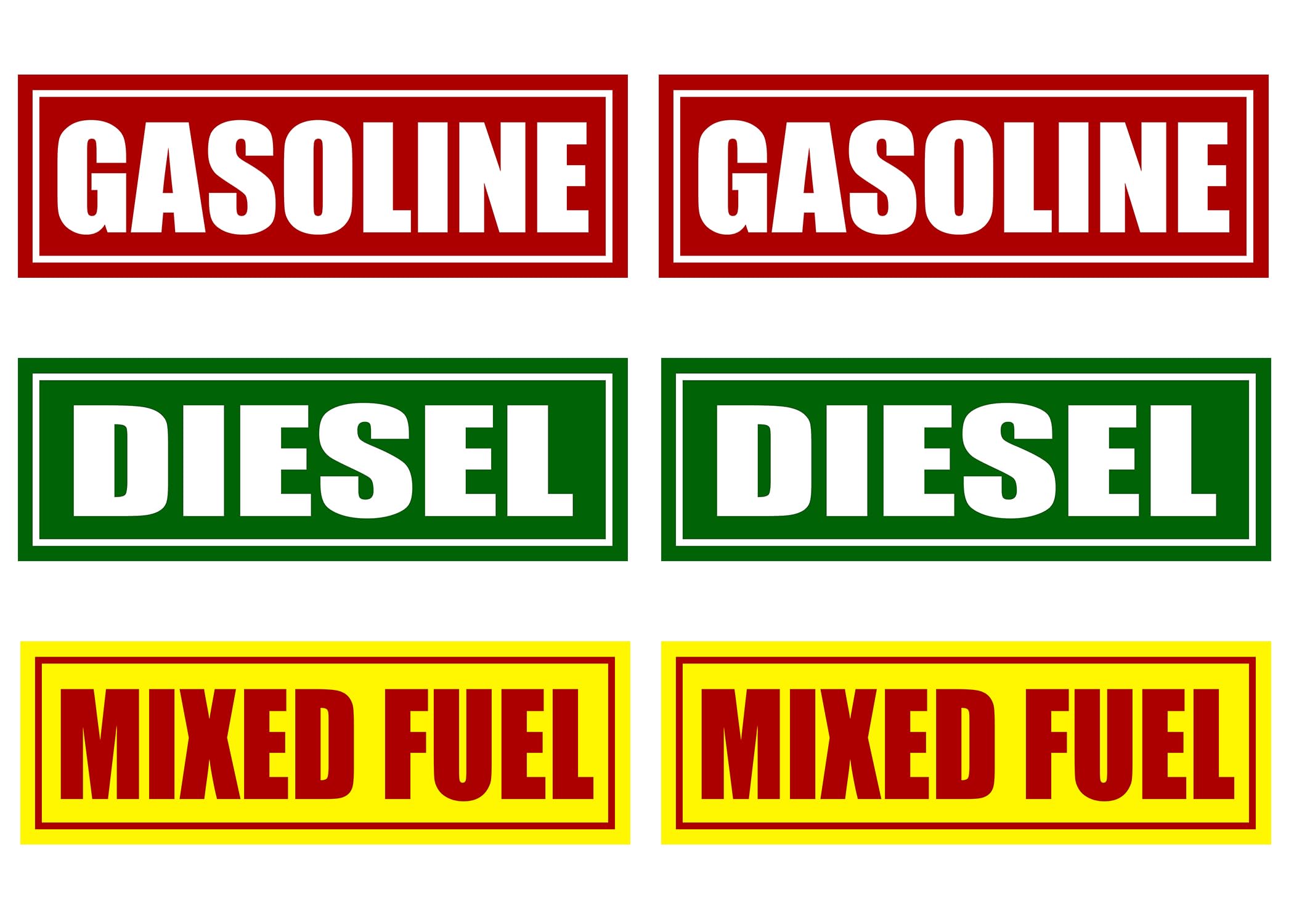 Metal Gas Can 6pc Gasoline Only & Mixed Fuel Only Stickers ...