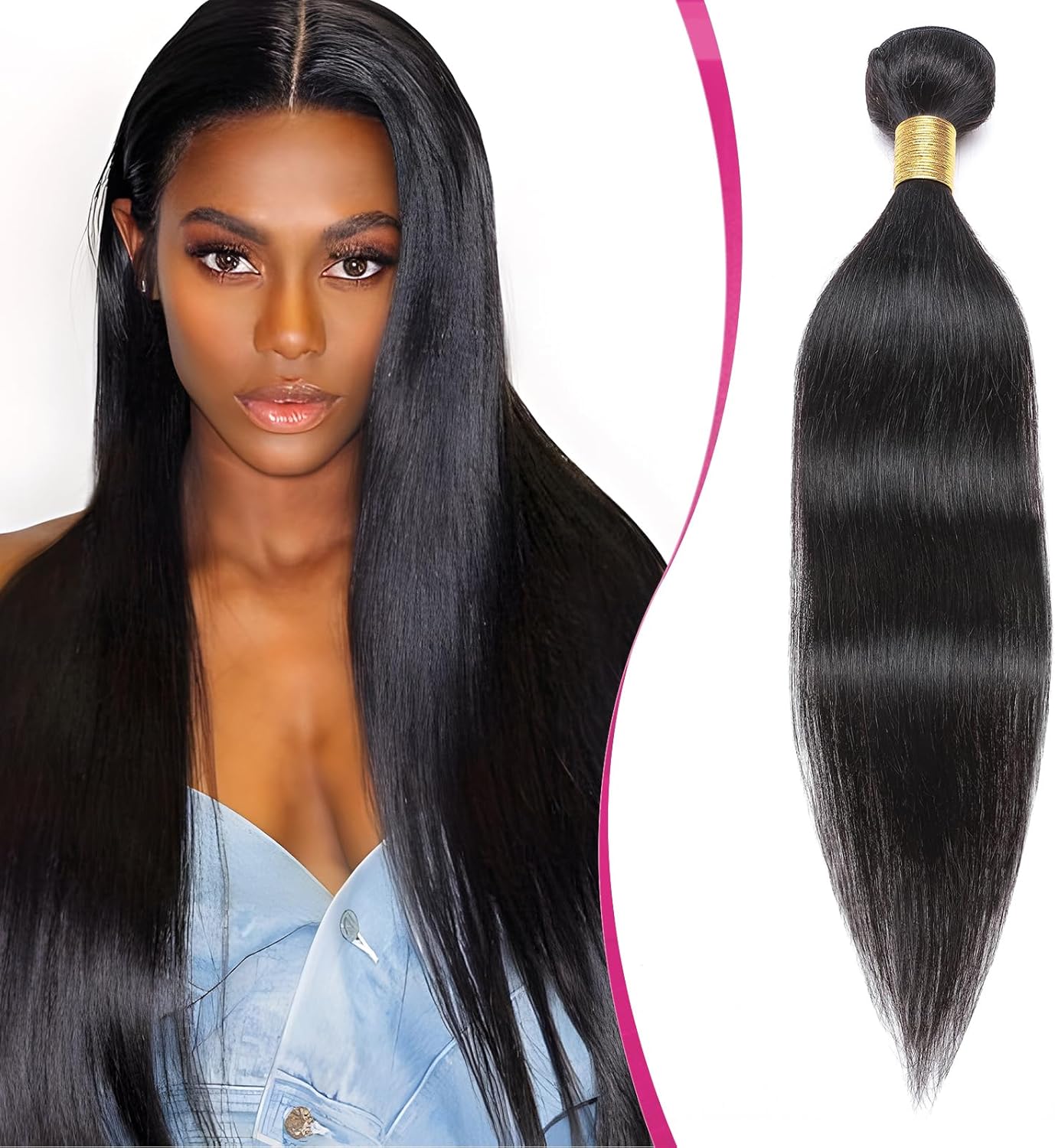 Elailite 20 Inch Hair Bundles Human Hair Weave Extensions Real Hair ...