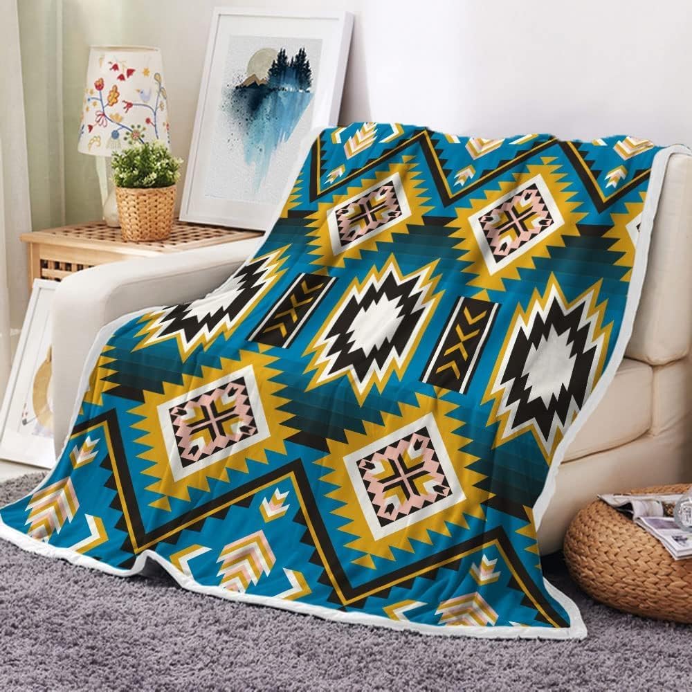 Amazon.com: JAWO Aztec Throw Blanket, Native American Indian Western ...