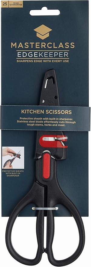 MasterClass EdgeKeeper Kitchen Scissors with Sharpener Sheath ...
