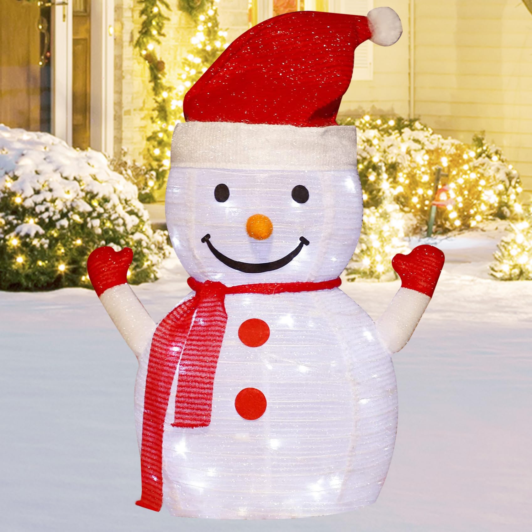 Amazon.com: NewGtuizi Lighted Christmas Snowman Decorations, 2.3 Ft ...