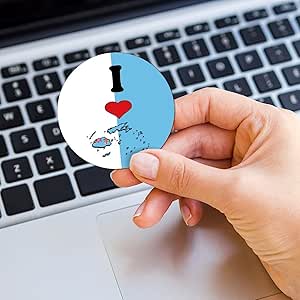 Amazon.com: Guangpat 20 Pcs Fiji National Flag Stickers for Women Man I ...