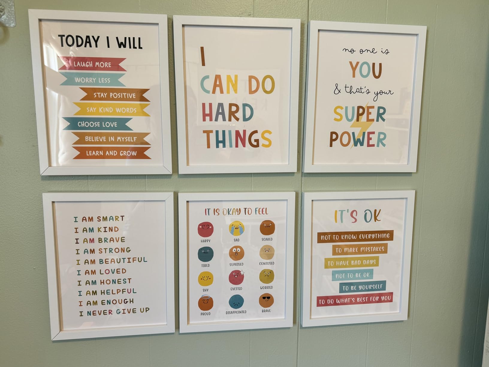 Amazon.com: 97 DECOR Kids Affirmation Wall Decor - Positive ...