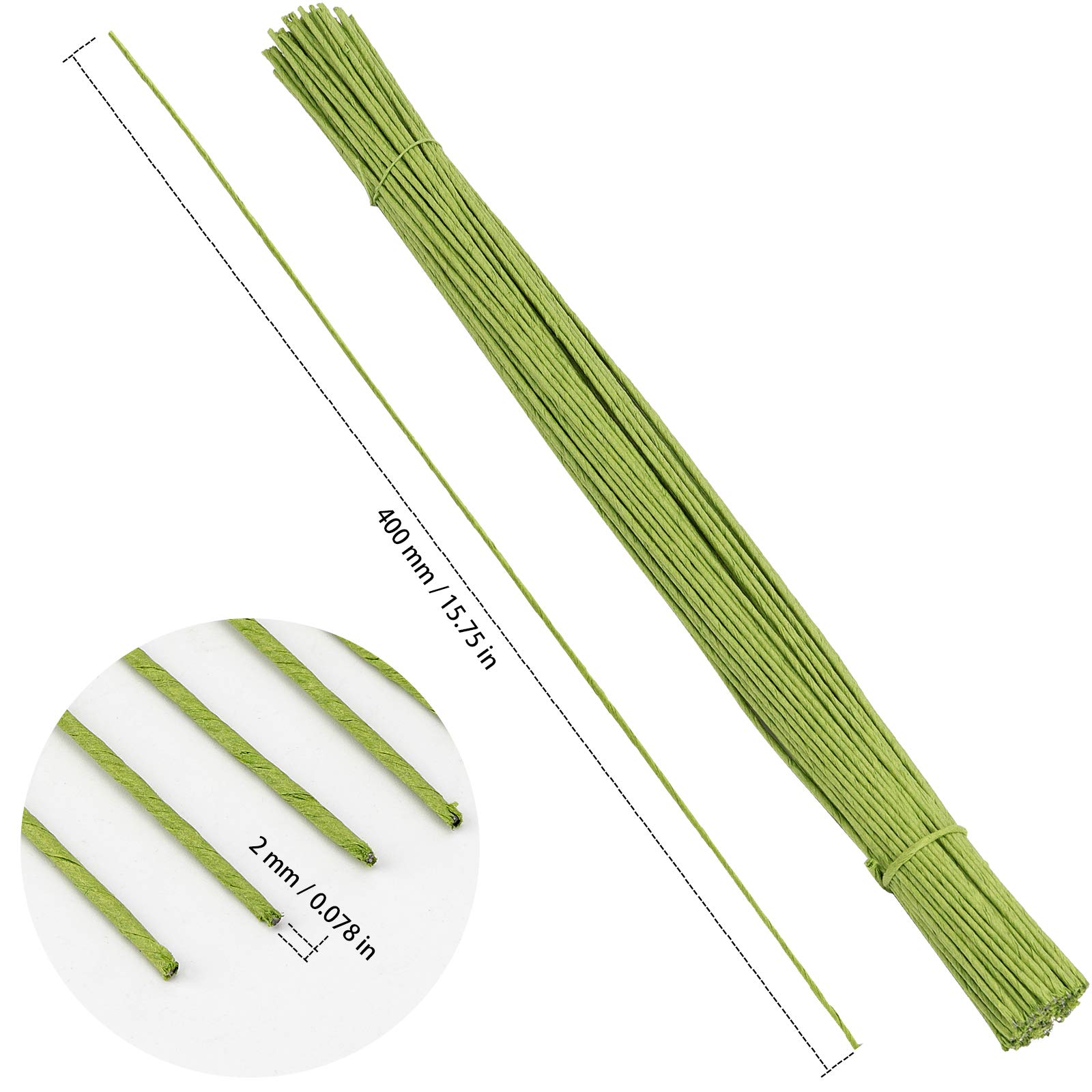 Snapklik.com : 400 PCS 14 Gauge Floral Stem Wire16 Inch, Green Florist ...