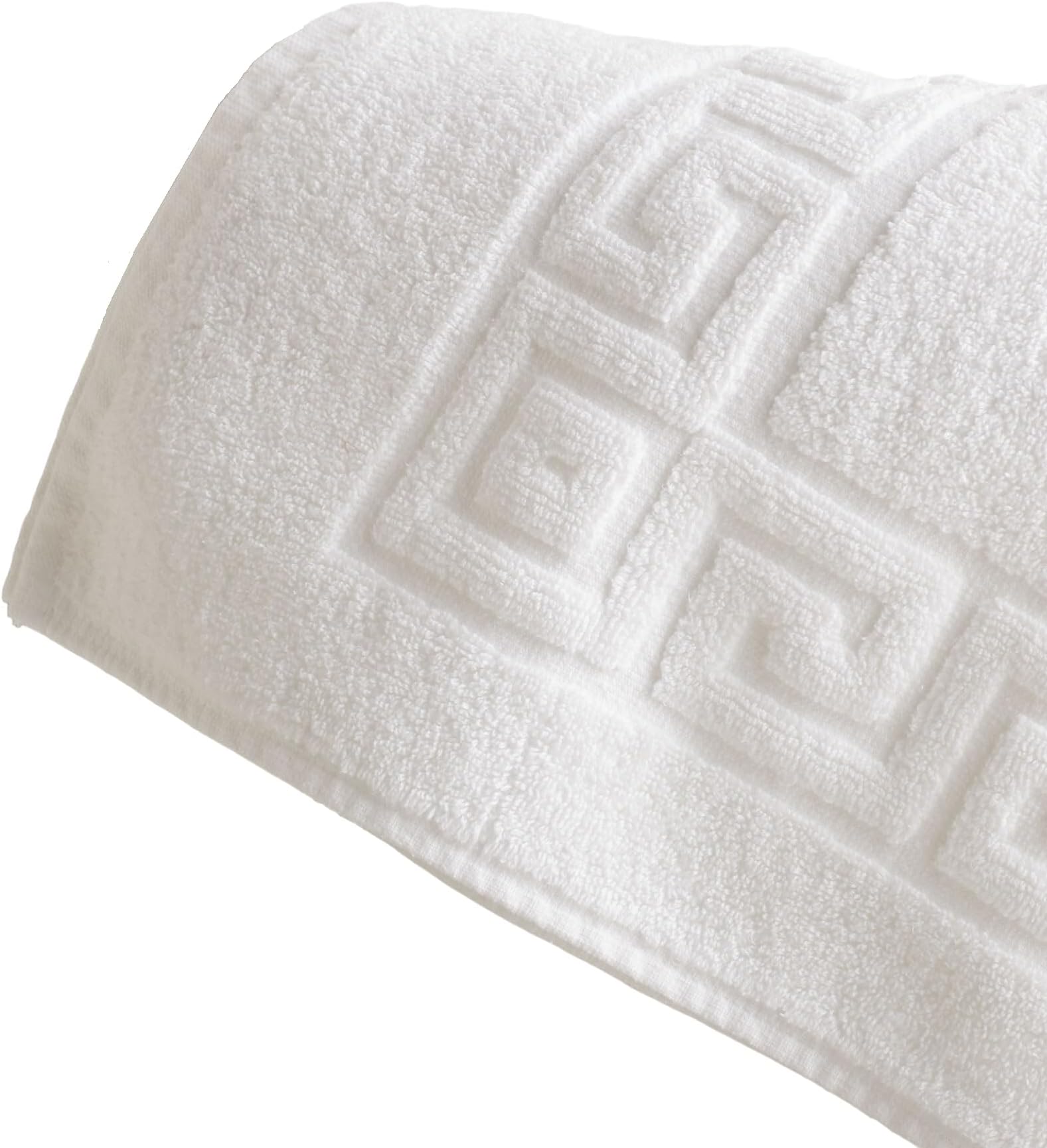 A & B TRADERS Egyptian Cotton Bath Mats Classic Greek Key Pattern 750 ...