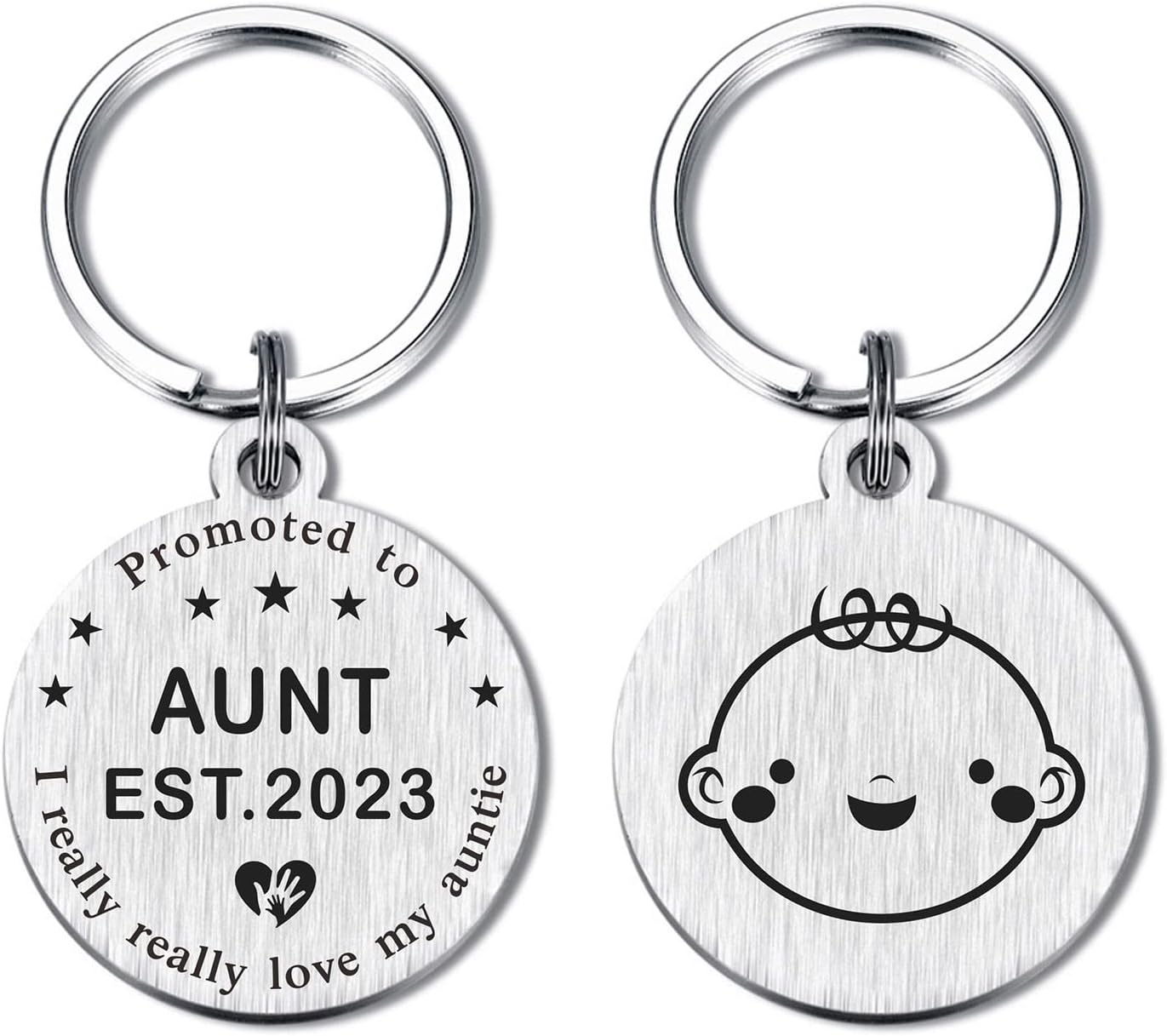 Amazon.com: Yobent New Aunt Gifts, Future Aunt Keychain, Promoted to ...
