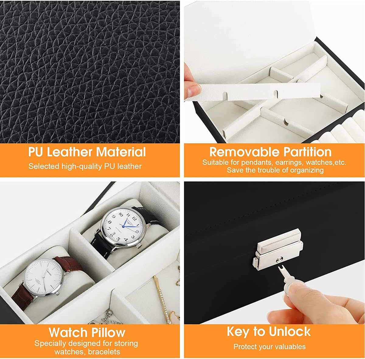 Buy Jewellery Box Organizer for Women Mother Wife Girlfriend, CINLITEK Jewellery Storage Case 2 ...