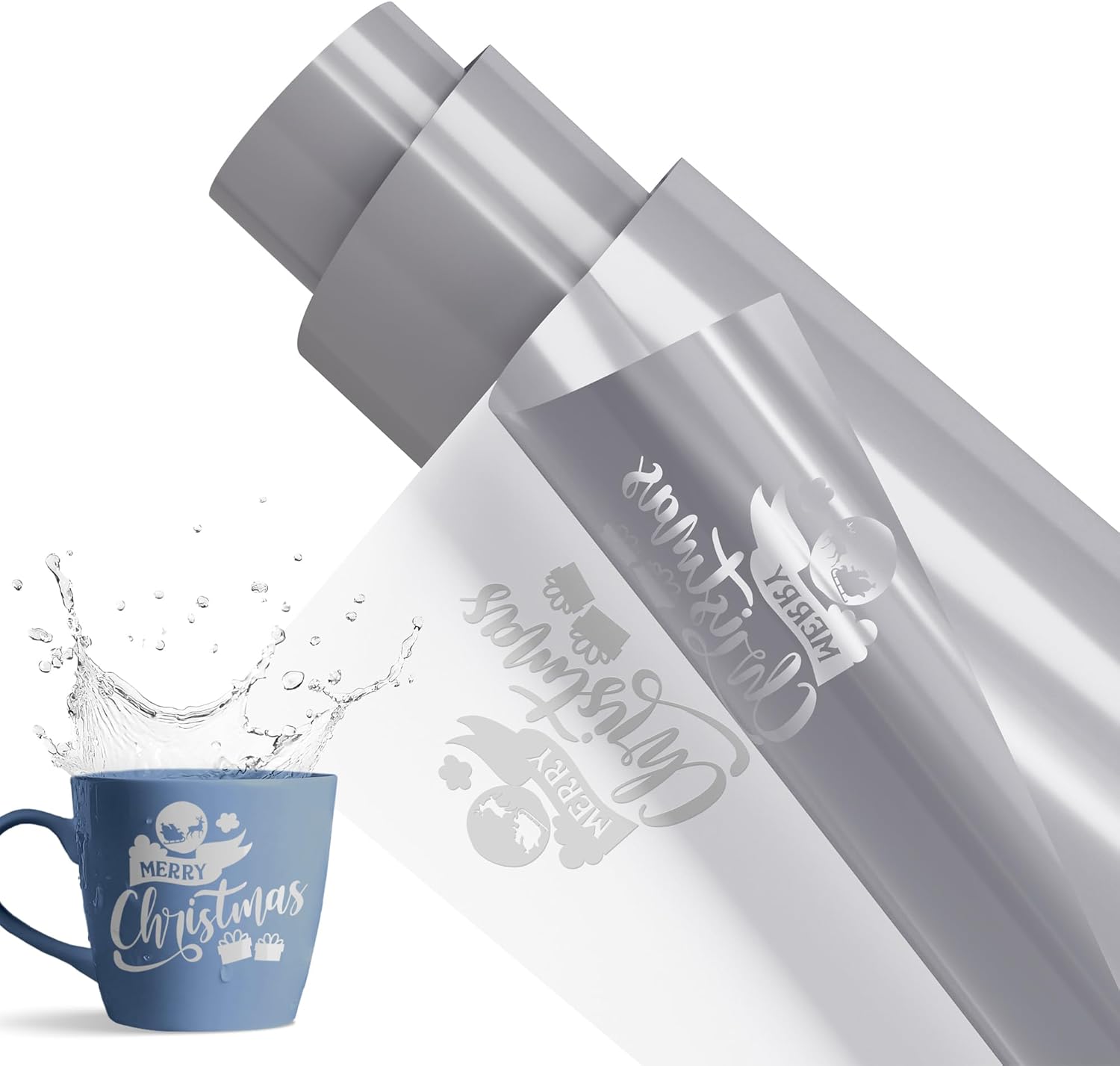 Amazon.com: EPRCUT Silver Grey Permanent Vinyl for Christmas ...