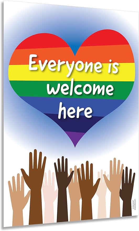 Amazon.com: ZOCO - Everyone is Welcome Here Poster - 12" x 18 ...