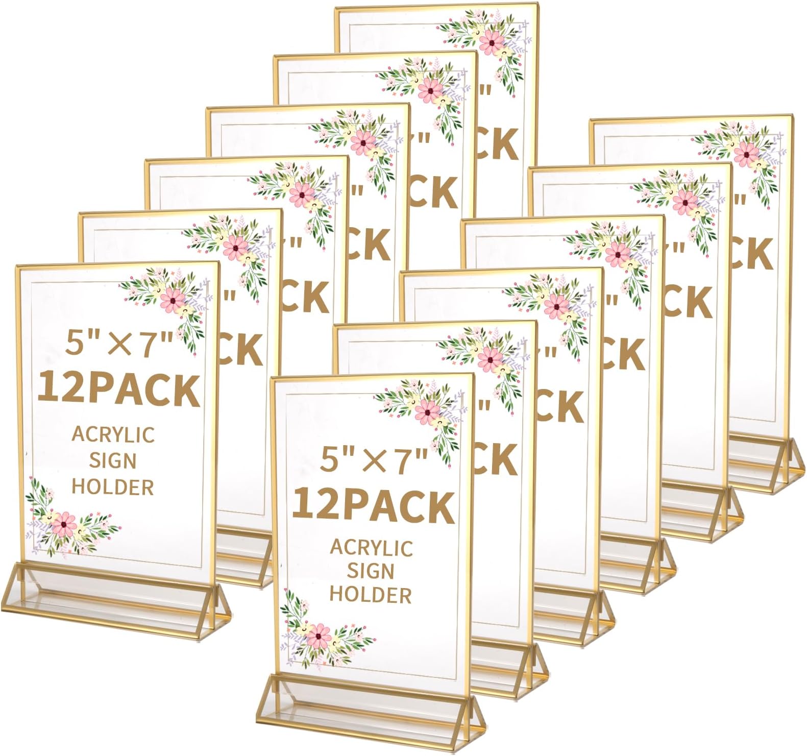 Amazon.com: COCPOK 6 Pack Acrylic Sign Holders, Slanted Back Sign ...
