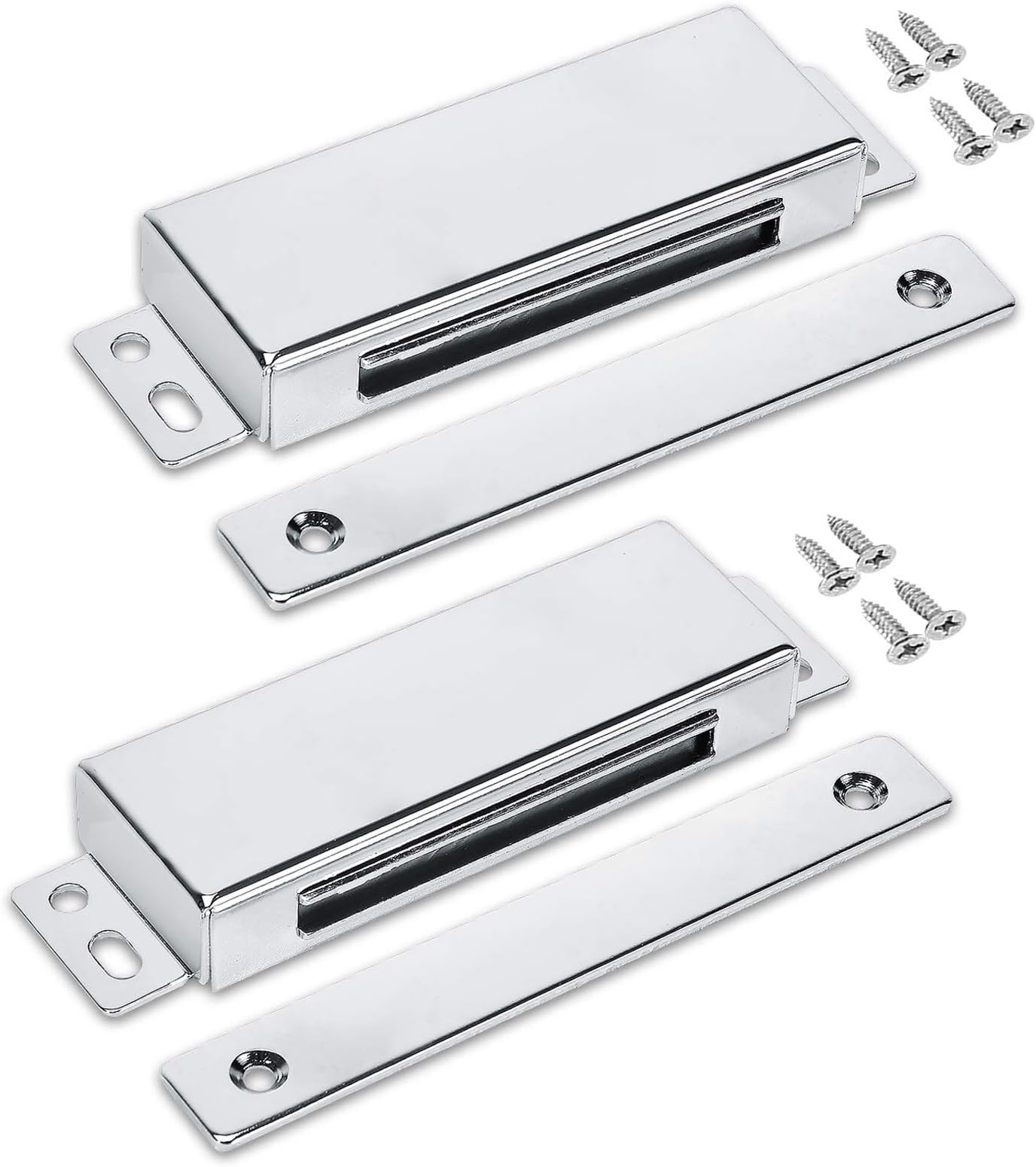 114 lbs Heavy Duty Stainless Steel Magnetic Catch Cabinet Metal Latch ...