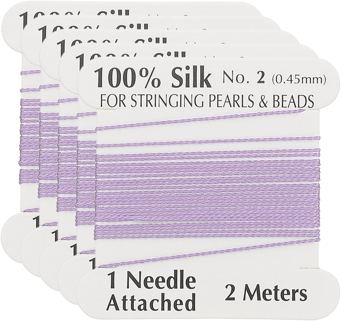 Amazon.com: PATIKIL Silk Cord Thread, 5 Pcs Pure Silk Beading Thread ...
