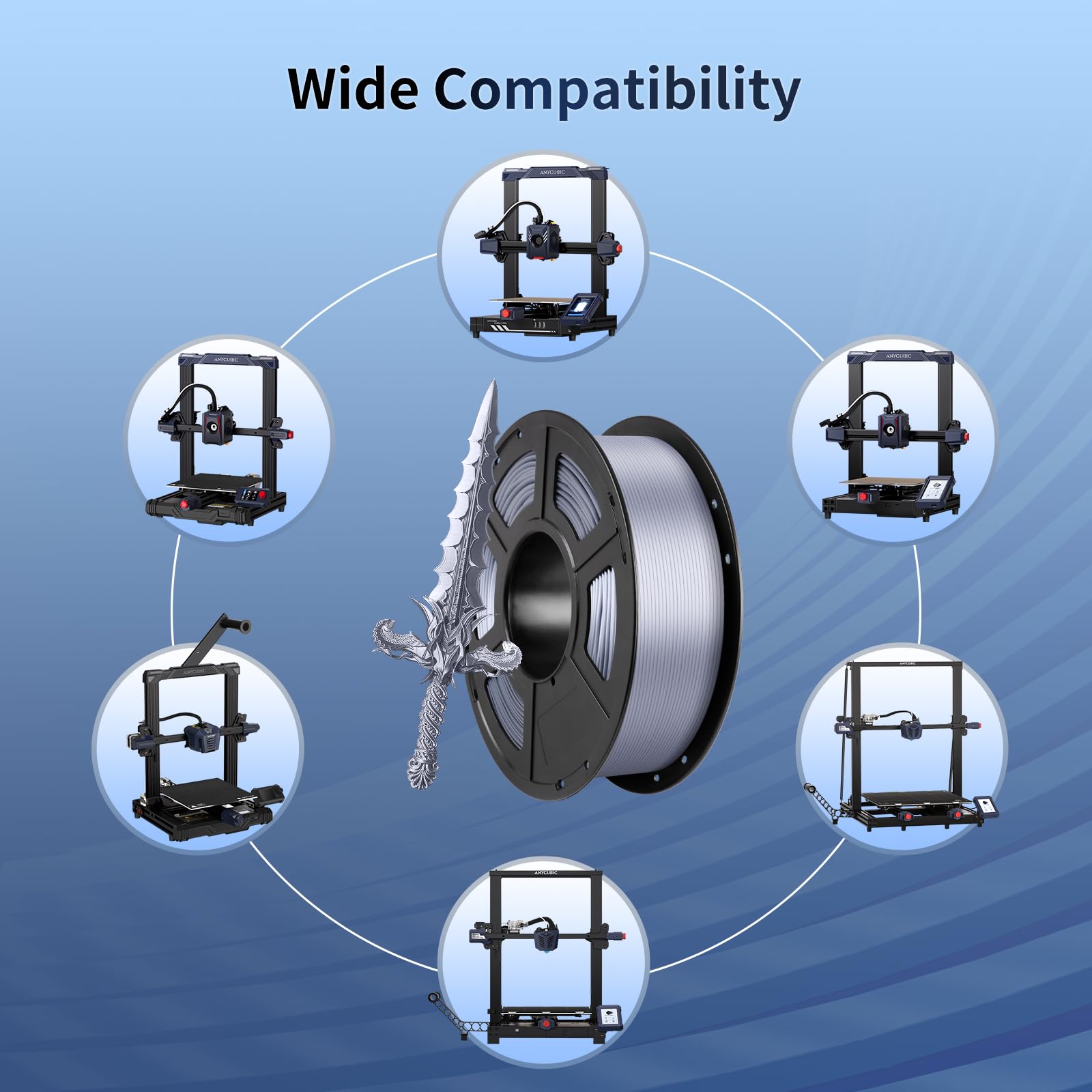 Snapklik.com : ANYCUBIC Silk Filament, Clog-Free Shiny 3D Printing PLA ...