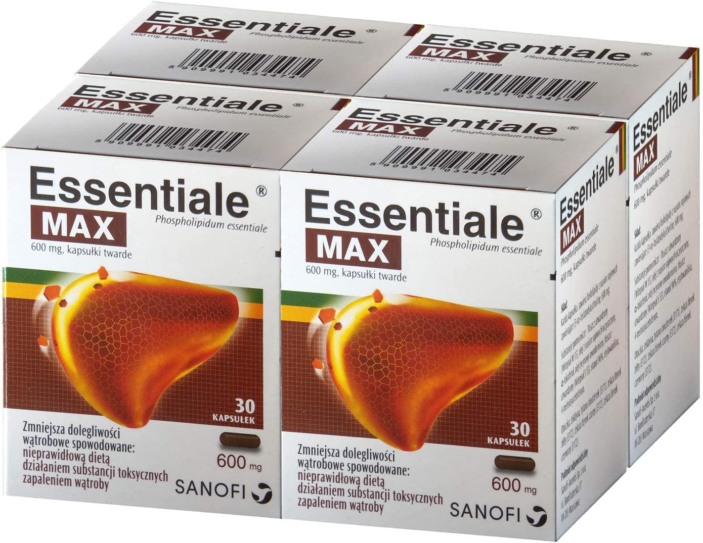 Essentiale MAX Original 120 Caps - for Liver detox cleanses : Amazon.co ...
