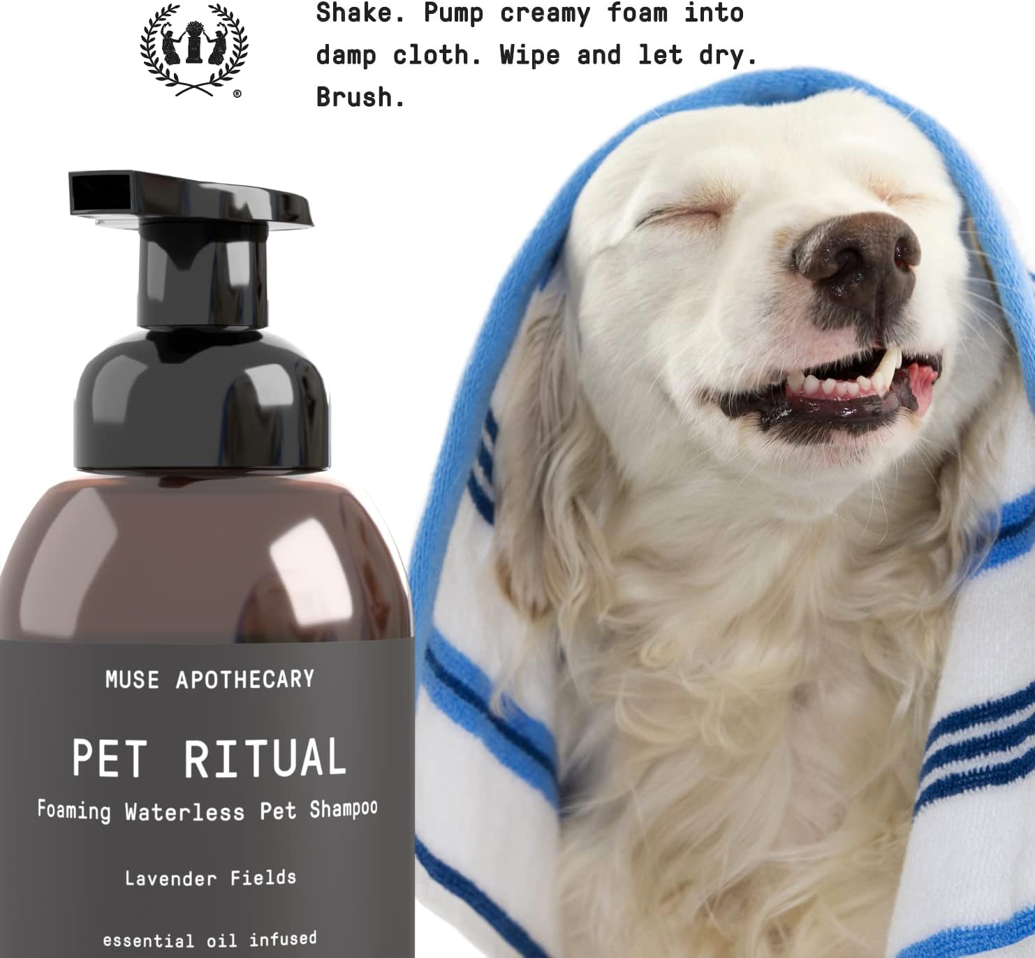 Muse Apothecary Pet Ritual – Champú espumoso sin agua para perros ...