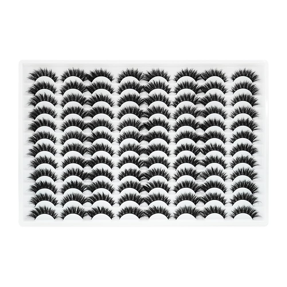 Amazon.com: Azenlo False Eyelashes 48 Pairs Faux Mink Lashes 10-18mm ...