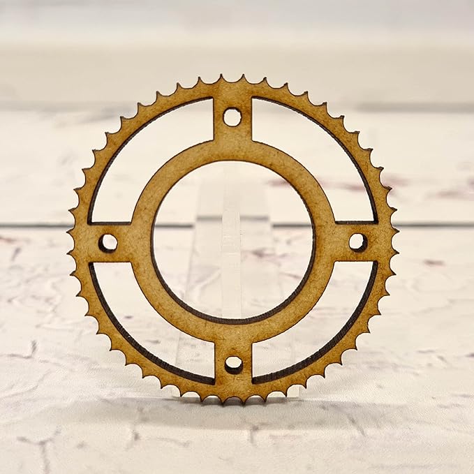 x10 50mm (5cm) MDF Steampunk Cogs/Gears Wooden Decoration Card Making ...