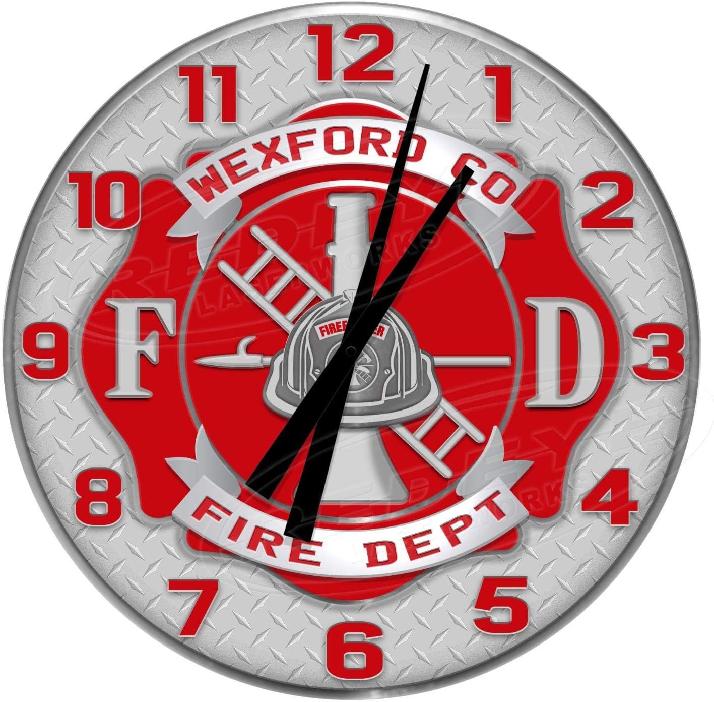 Amazon.com: Decorative Concepts Fire Department 12" Diameter Aluminum ...
