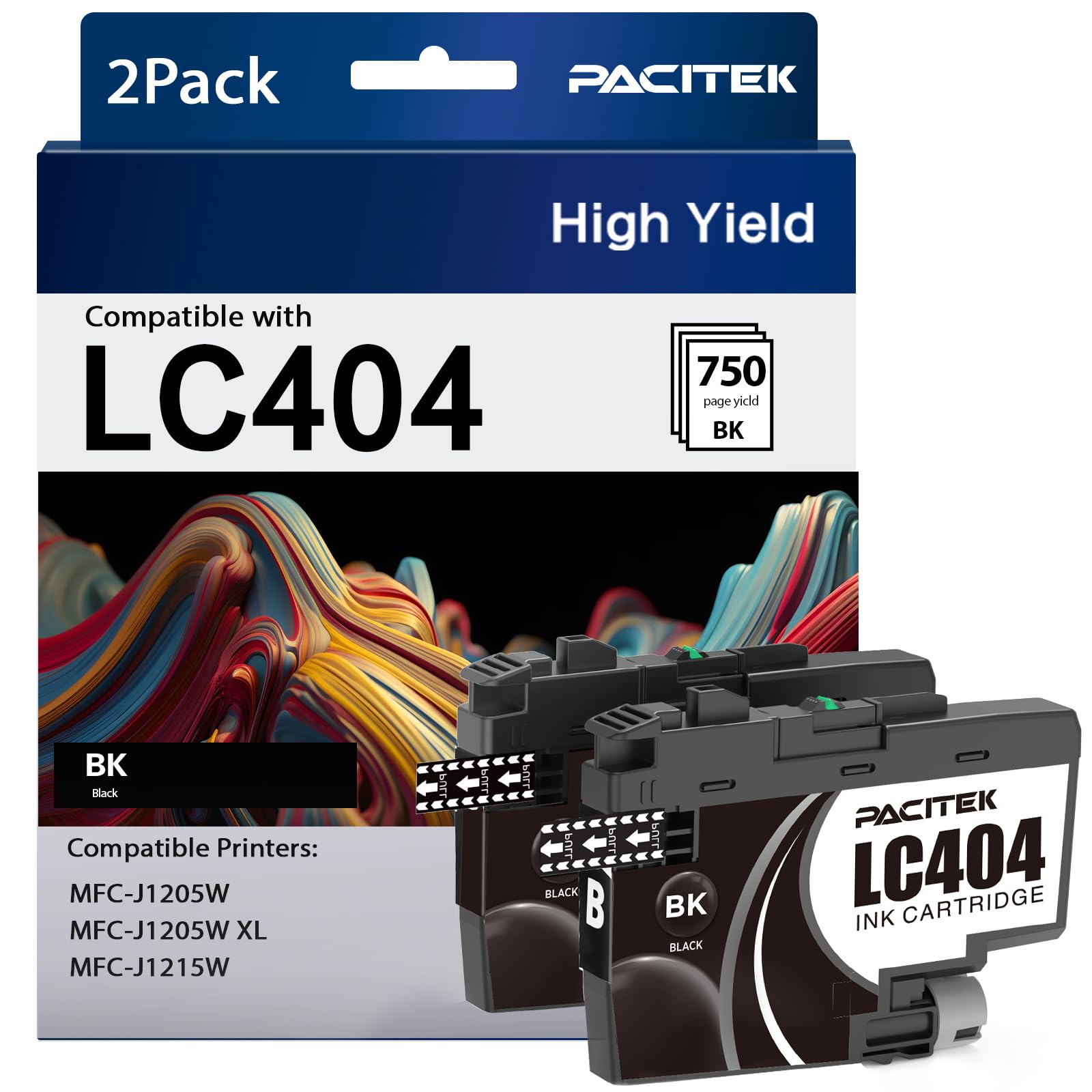 Amazon.com: PACITEK LC404 Black Ink Cartridges Replacement for Brother ...