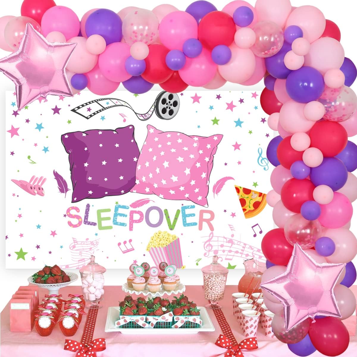 Amazon.com: Sleepover Party Decorations for Girls Pajama Party ...