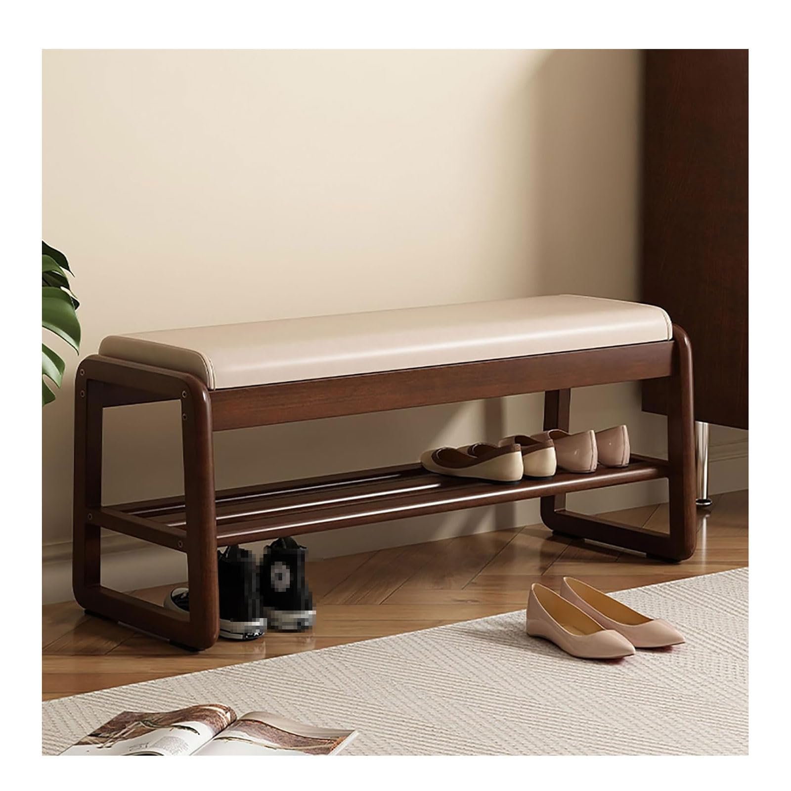 Amazon.com: LNGCLTEZ Shoe Bench for Entryway Mid-Century Modern Shoe ...