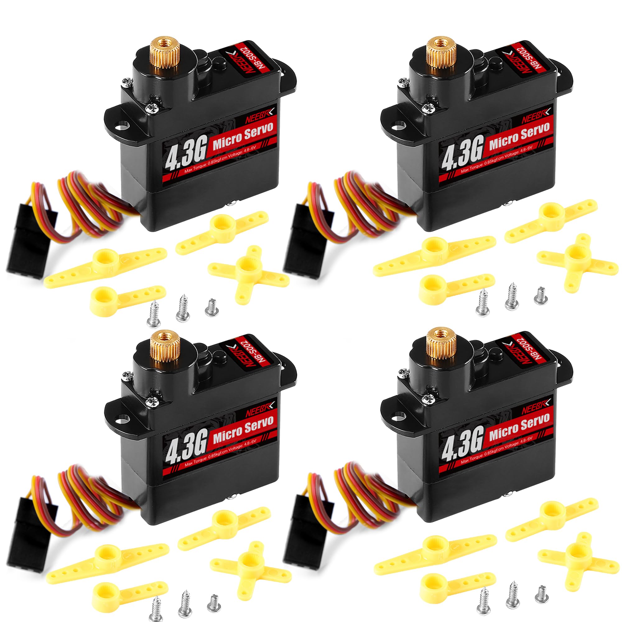 Amazon.com: NEEBRC 4.3G Micro Servo Motor, Mini Servo Motors for Robot ...