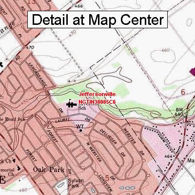 Amazon.com : USGS Topographic Quadrangle Map - Jeffersonville, Indiana ...