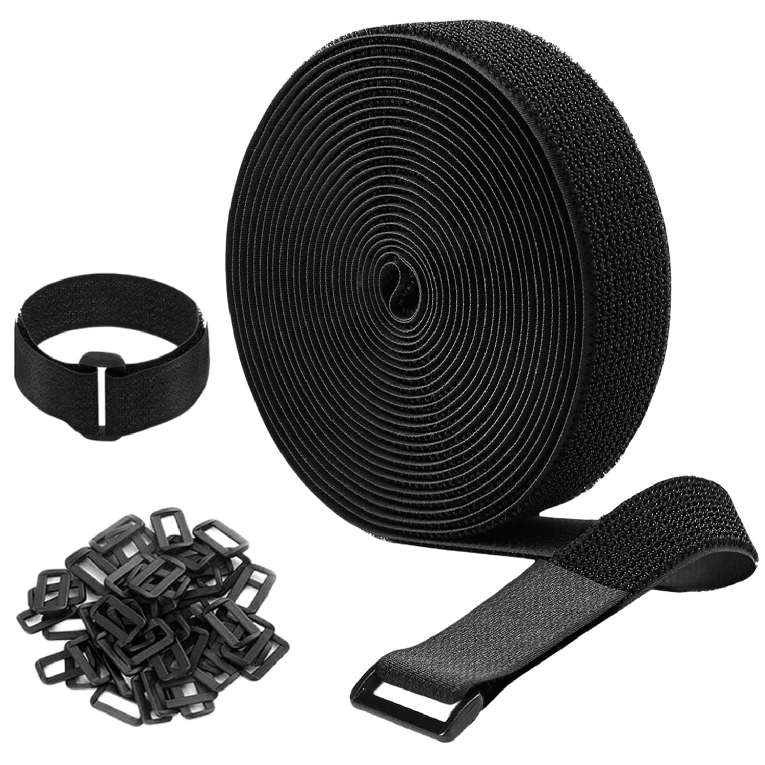 Amazon.com: Jumpso Adjustable Fastening Hook and Loop Straps, Reusable ...