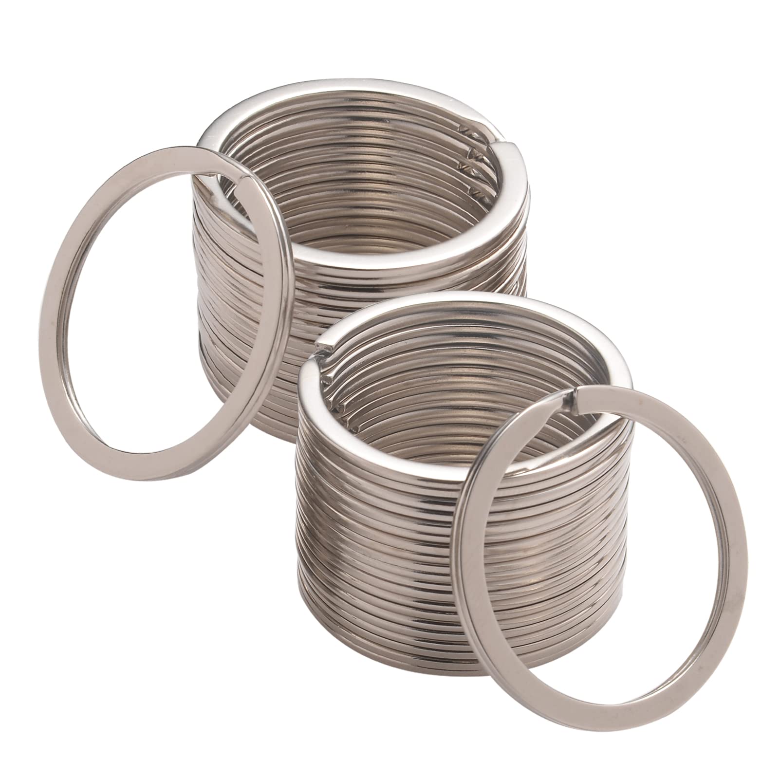 Amazon.com: ZoloAJay 20 Pack Silver Key Ring Keychain 1-3/8 Inch 35mm ...