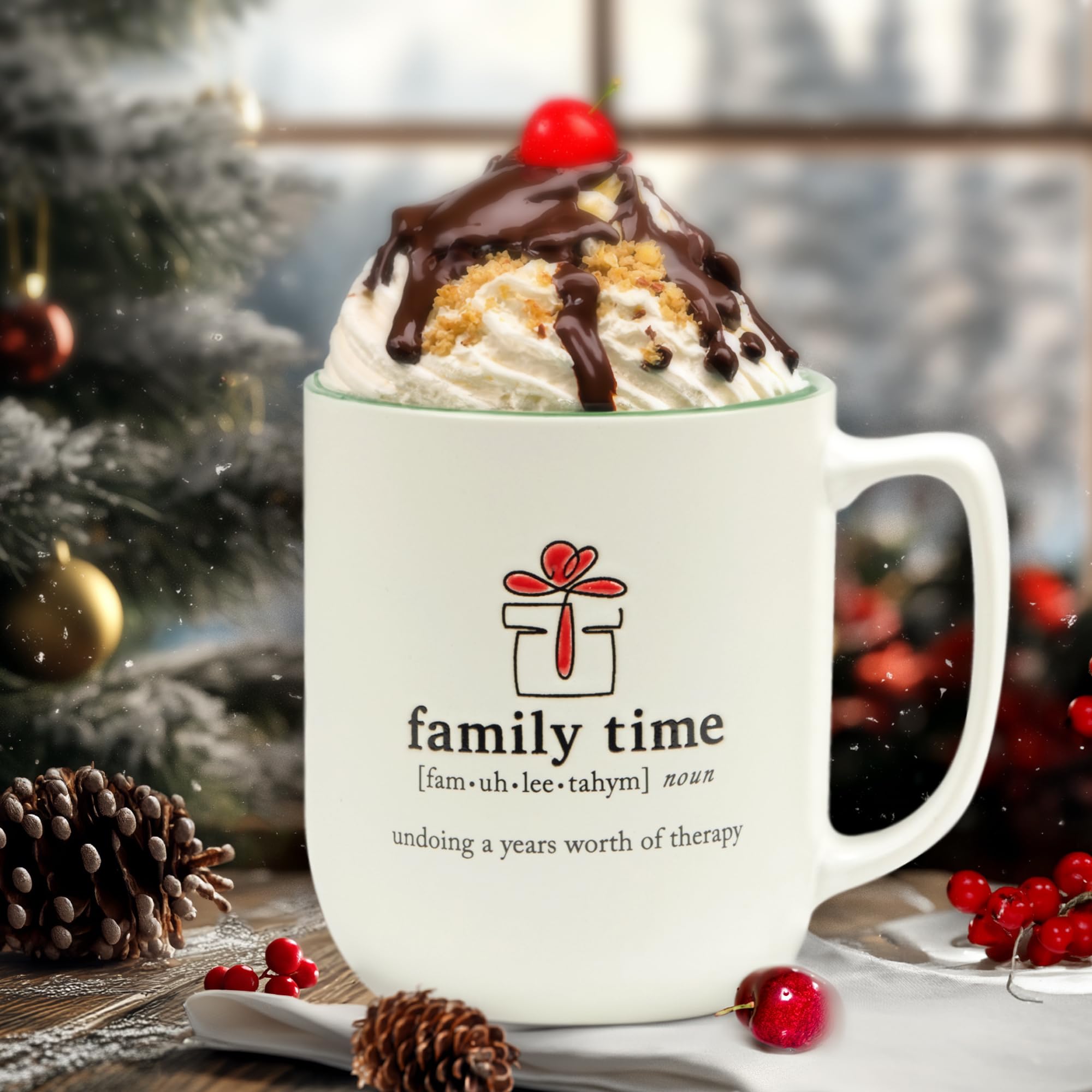 Amazon.com: Certified International Christmas Fun Green Sayings 16 oz ...