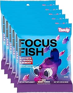 Amazon.com: Tandy Focus Fish American Ginseng Gummies I Memory ...