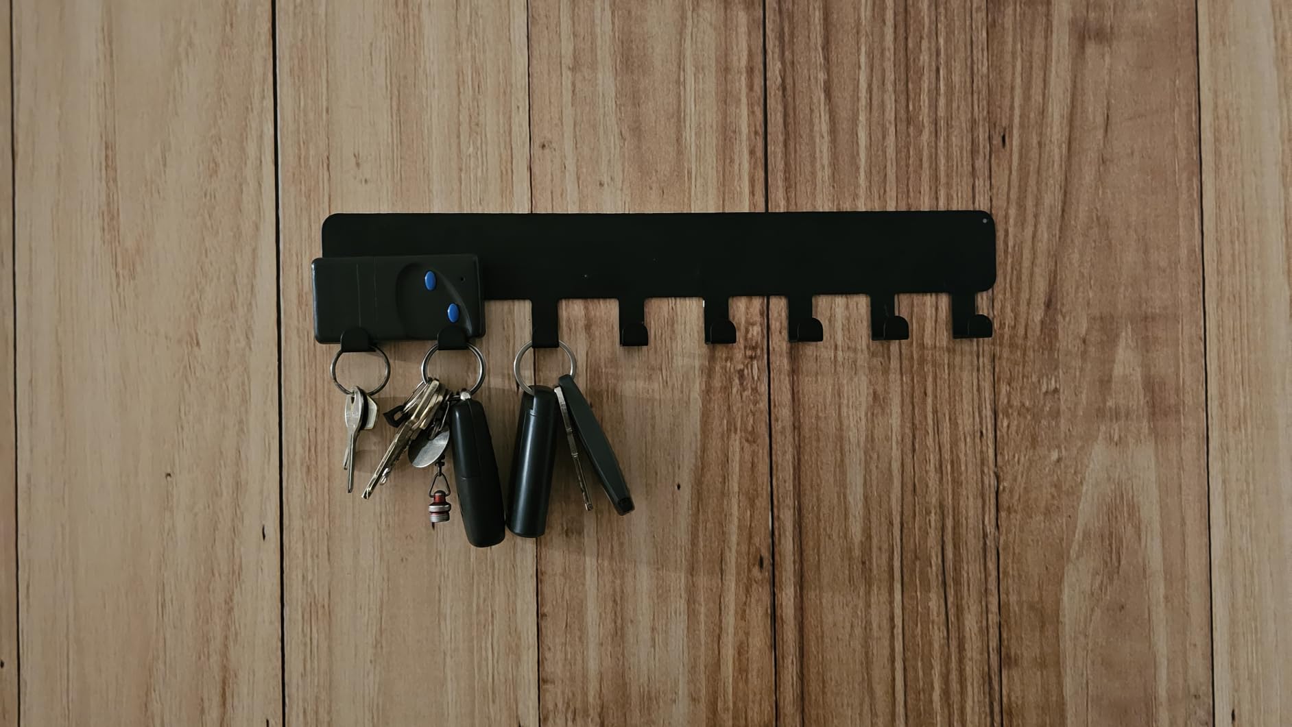 pickpiff Schlüsselbrett mit 8Haken, Schlüssel Organizer Wand Schwarz ...