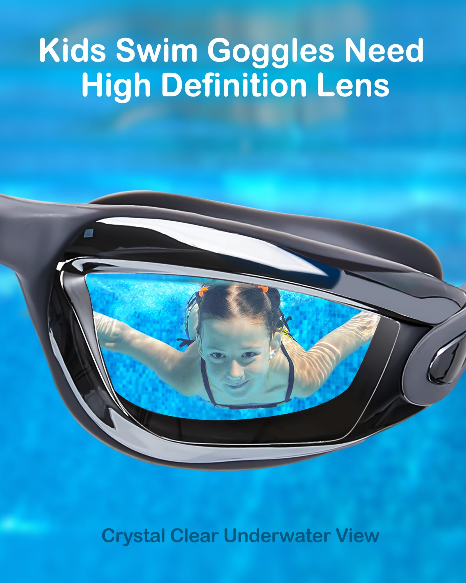 Snapklik.com : Kids Swim Goggles, 2 Pack Swimming Glasses, Anti-fog ...