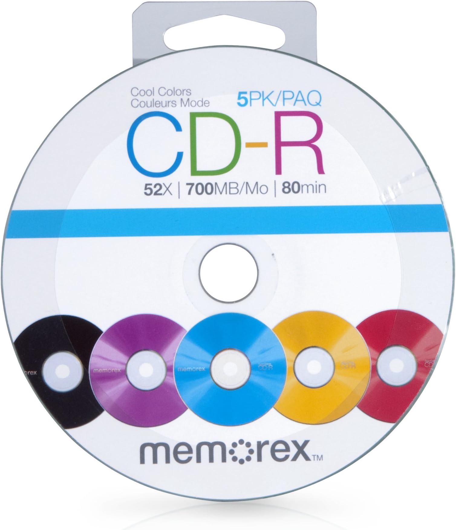 Amazon.com: Memorex 99054 52x CD-R Color Discs, 5 Pack : Electronics