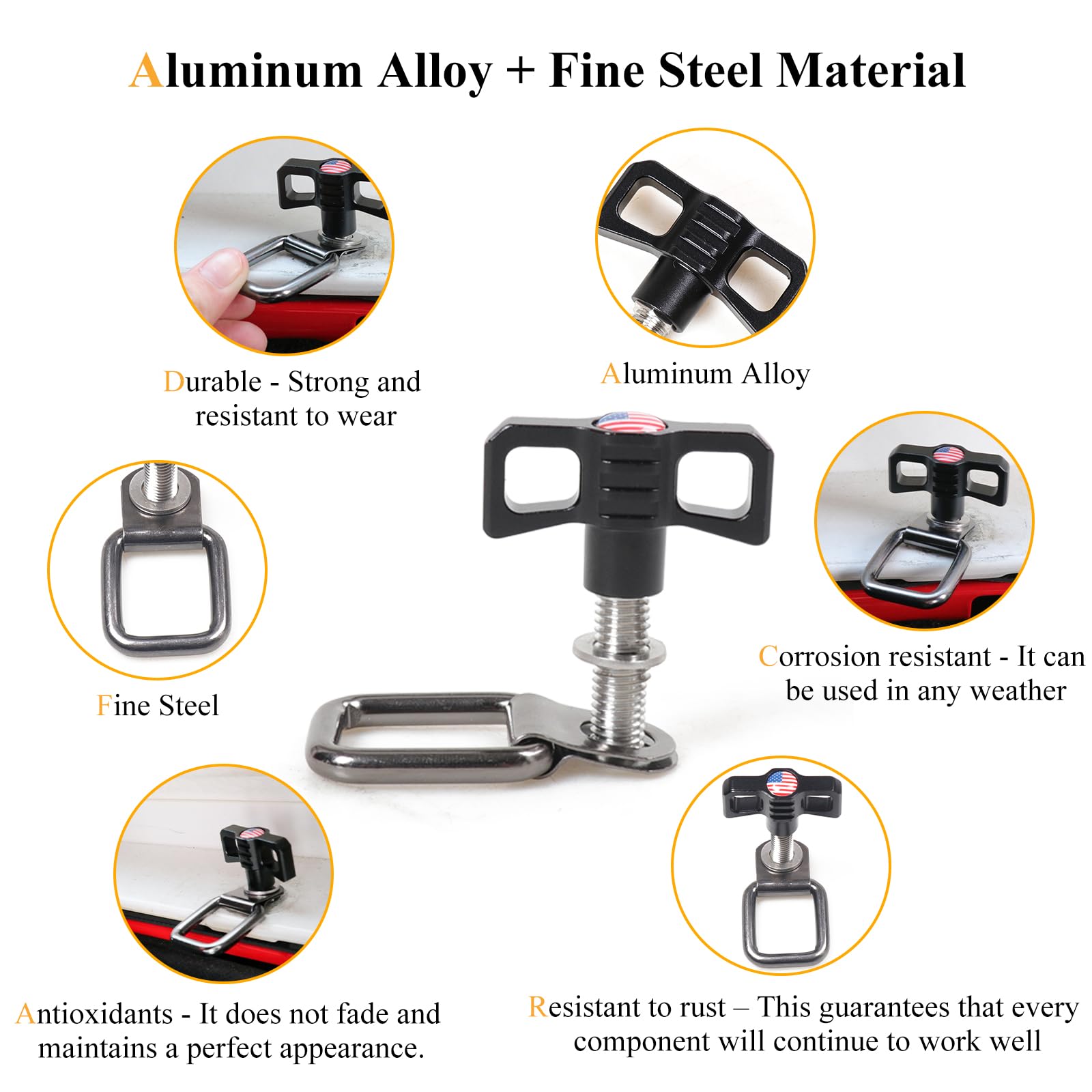 Snapklik.com : JHD-TOGO Hardtop Quick Removal Lift Release Bolts Thumb ...