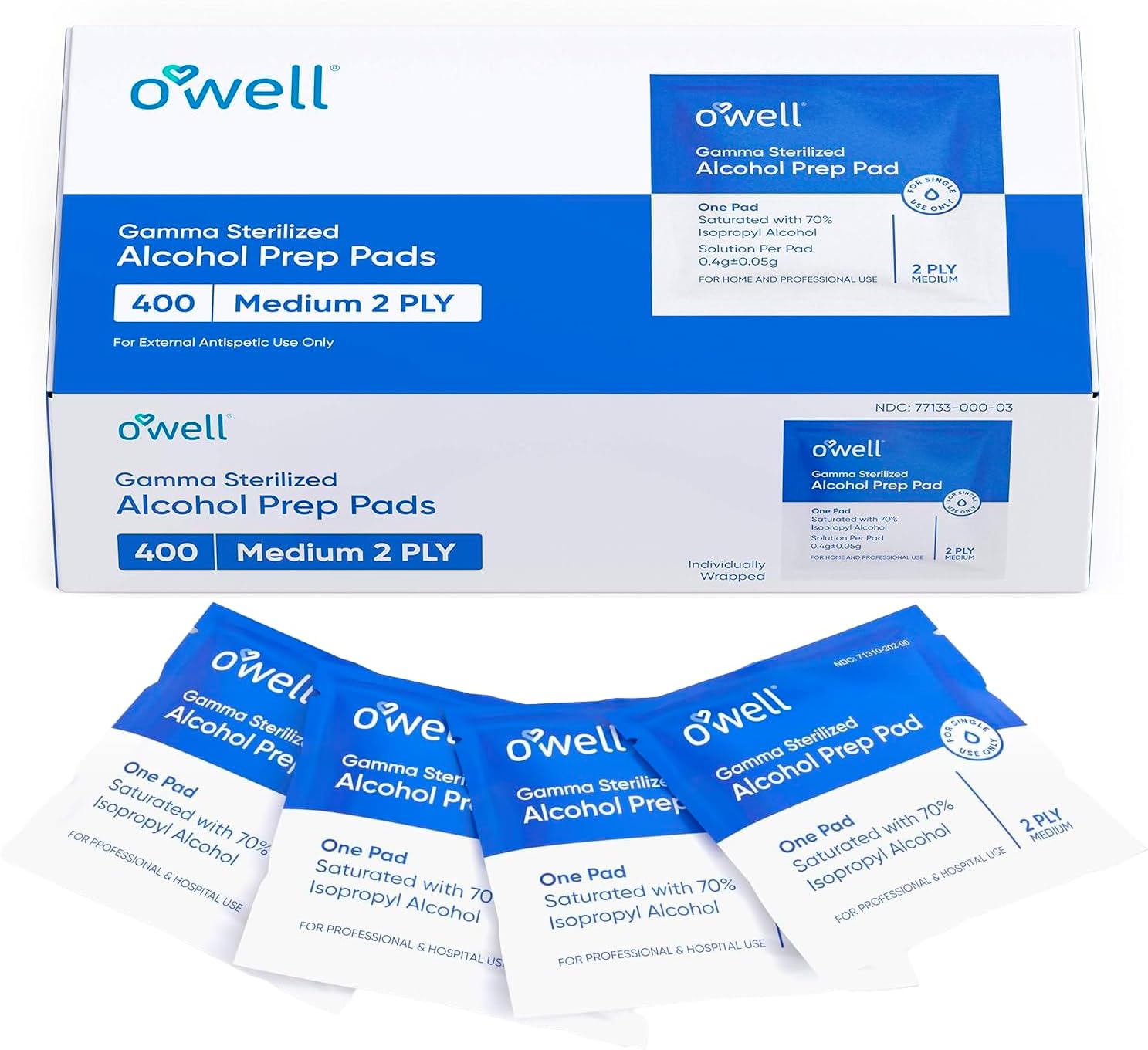 Amazon.com: Care Touch Alcohol Wipes Individually Wrapped - Prep Pads ...