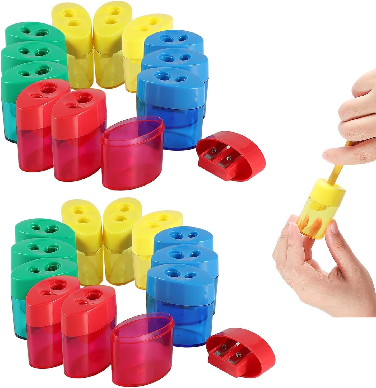 Amazon.com : 50 Pcs Bulk Pencil Sharpeners Cartoon Animal Shaped Small ...