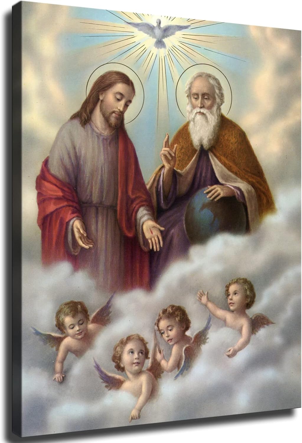 Amazon.com: Holy Trinity Christ Portrait Poster Religious Mythology ...
