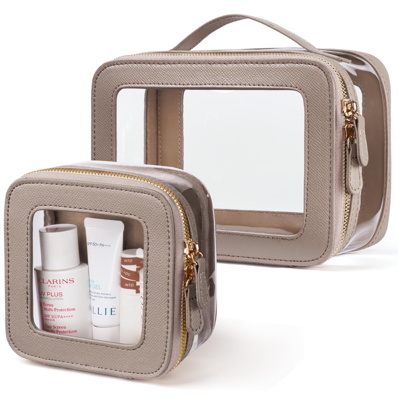 Amazon.com: Oaque Clear Cosmetic Bag Set for Women Makeup Bag with ...