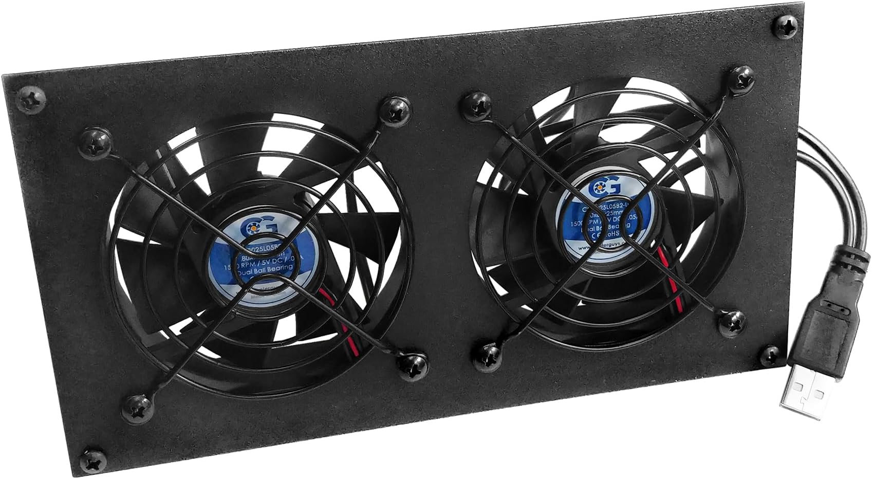 Amazon.com: Coolerguys USB Powered Cooling Fan Kits (Dual 80mm ...