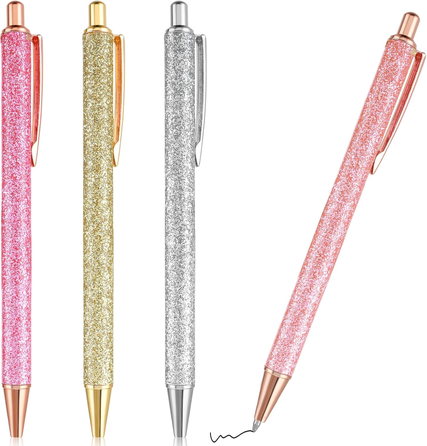 Amazon.com : Sibba 4pcs Ballpoint Pens Retractable Black Ink Smooth ...