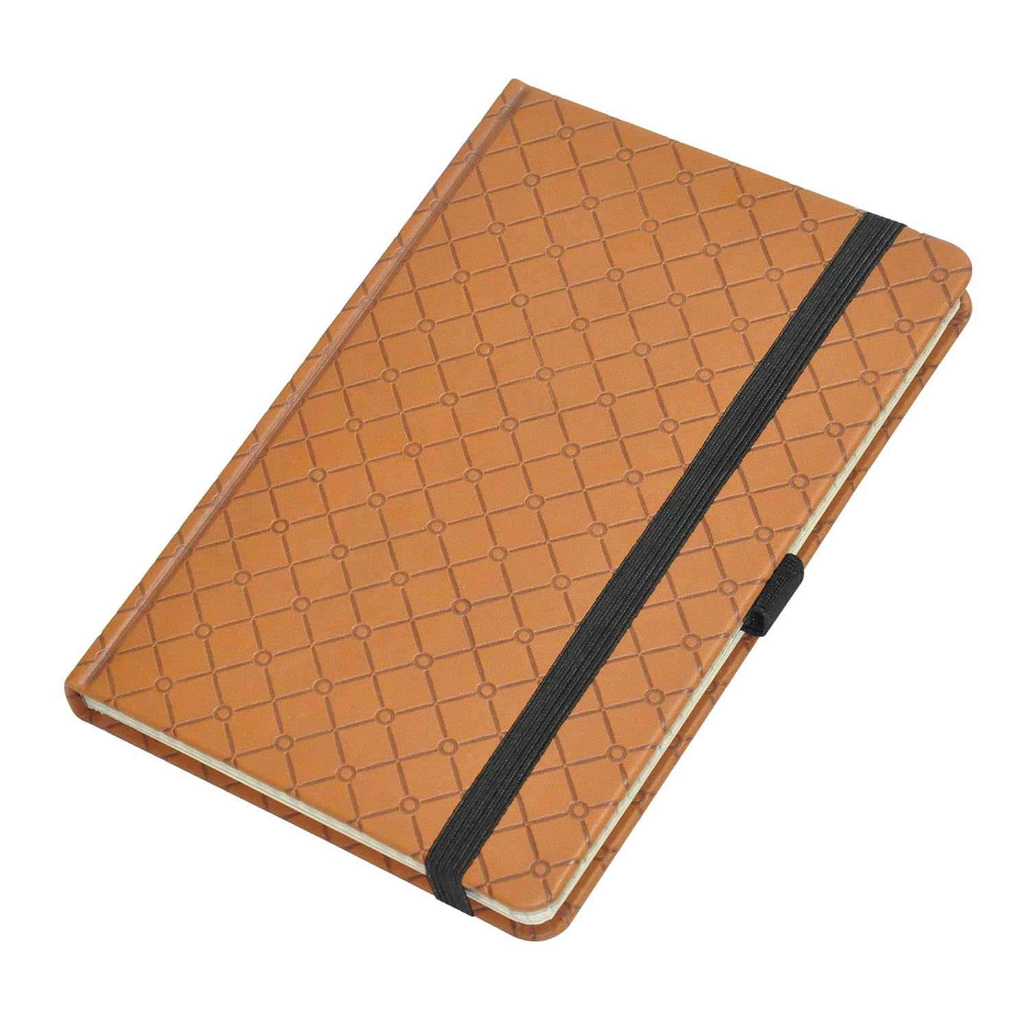 FIS Notebook With Elastic Band Italian PU Cover, Ivory Paper, 5 mm ...