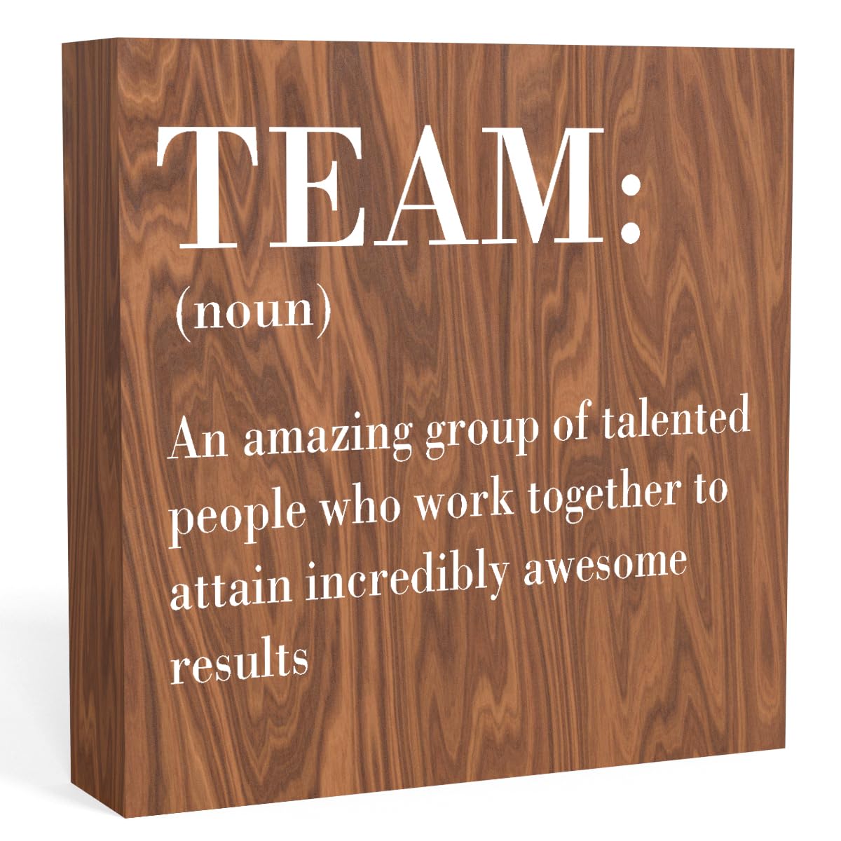 Snapklik.com : Inspirational Team Noun Office Decor Desk Decor Wooden ...
