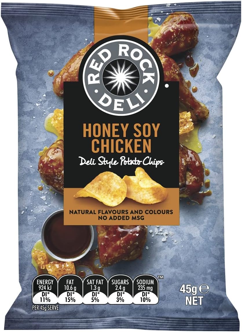 Amazon.com: Red Rock Chips Honey Soy Chicken 45g x 18 : Grocery ...