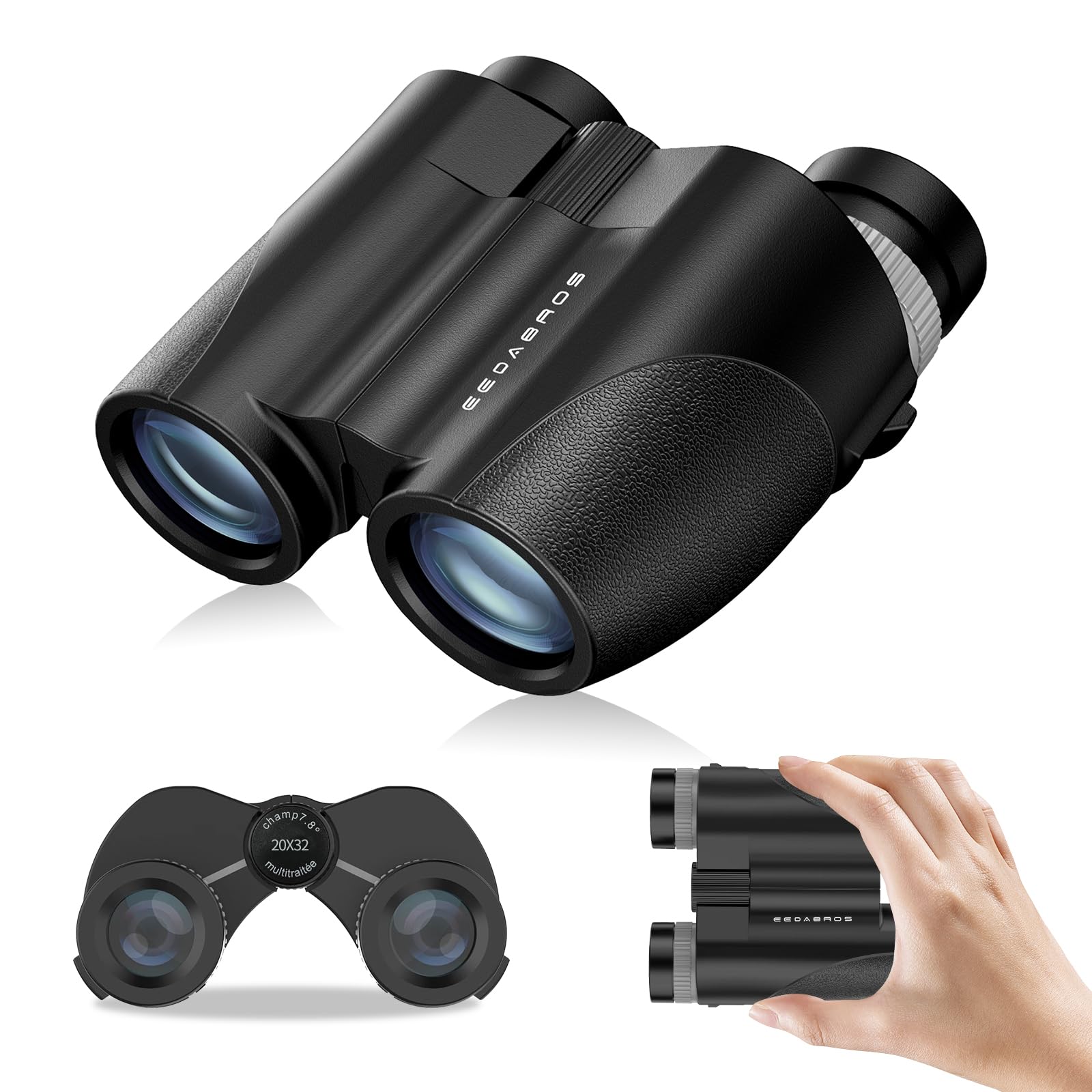 Snapklik.com : EEDABROS 20x32 Compact Binoculars For Adults And Kids ...