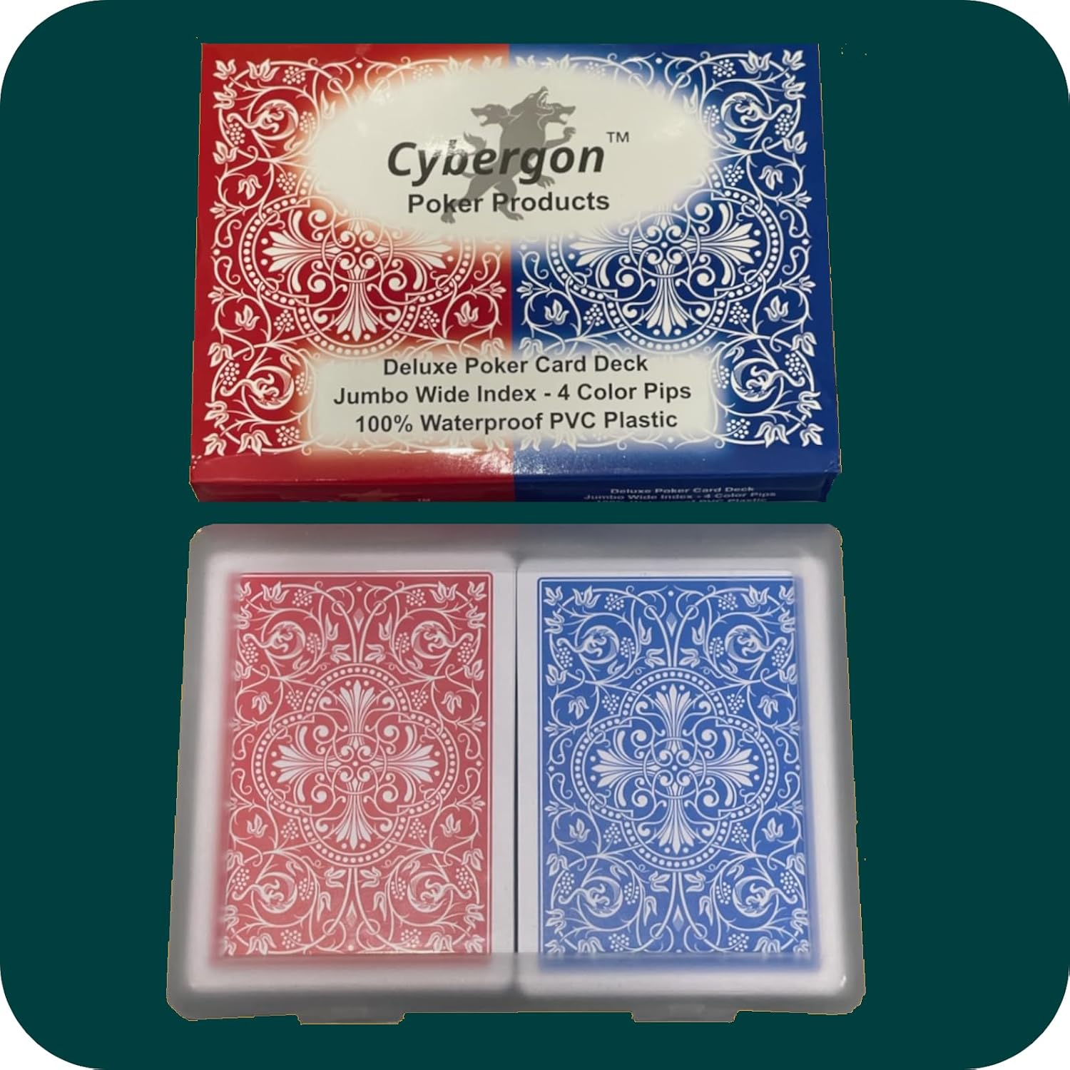 Amazon.com: Plastic Playing Cards – Jumbo Index, Large Print ...