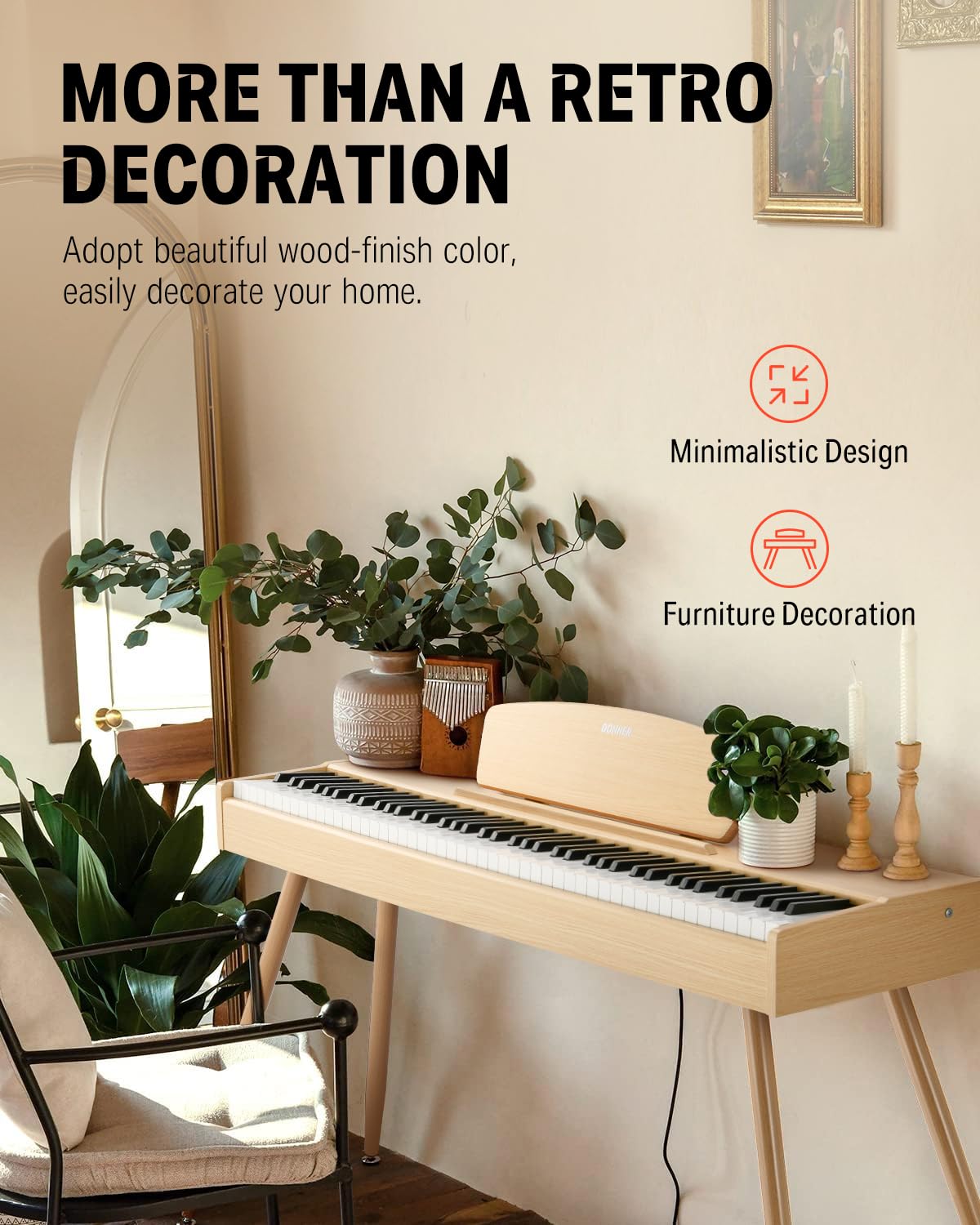 Snapklik.com : Donner DDP-80 Digital Piano 88 Key Weighted Keyboard, Full-size Electric Piano ...