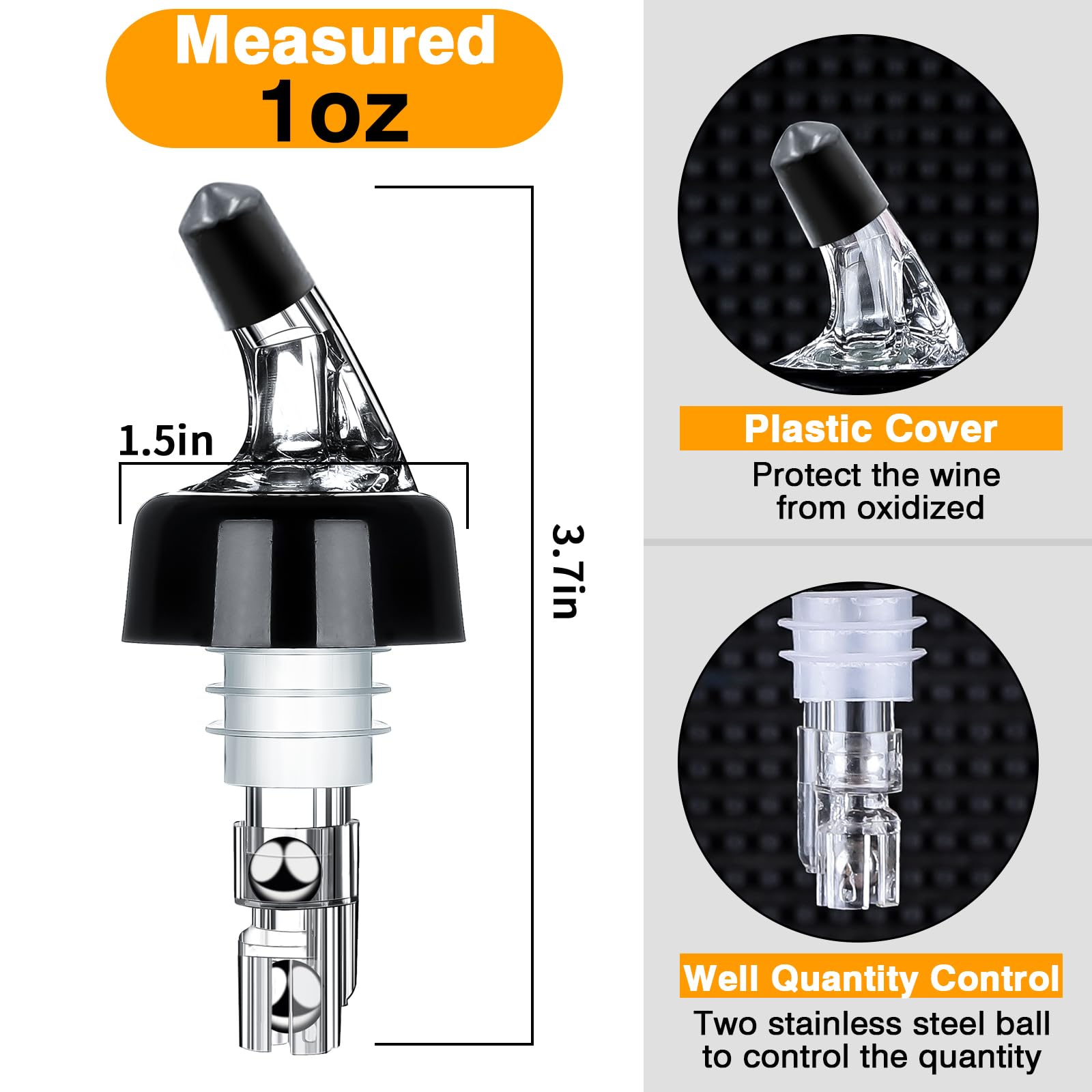 Snapklik.com : Automatic Measured Bottle Pourer - Quick Shot Spirit ...