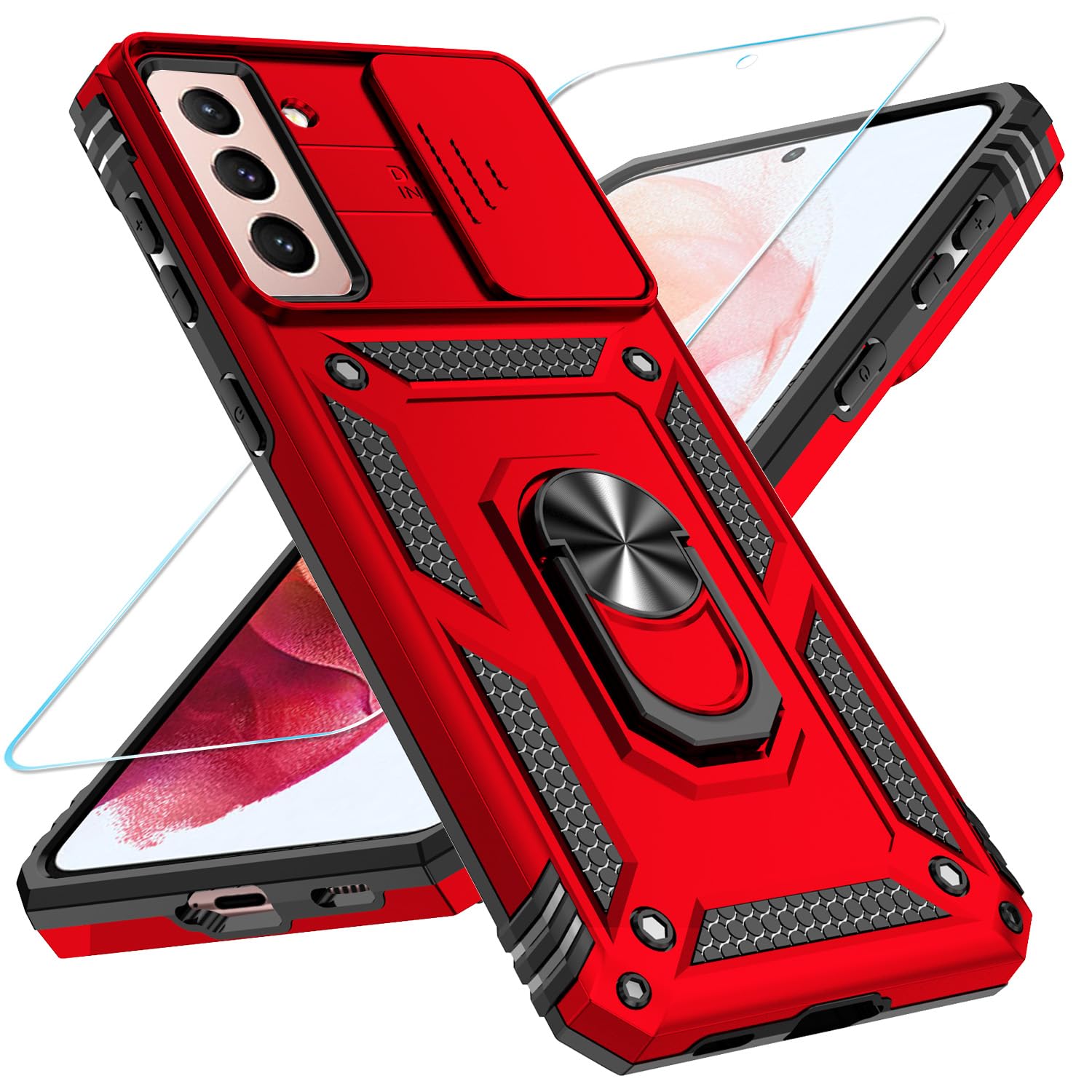 Amazon.com: SunStory for Samsung Galaxy S21 5G Case with HD Screen Protector & Slide Camera ...