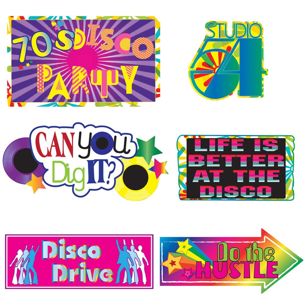 TMCCE 70's Photo Booth Props Party Supplies Kit For 70's Party ...